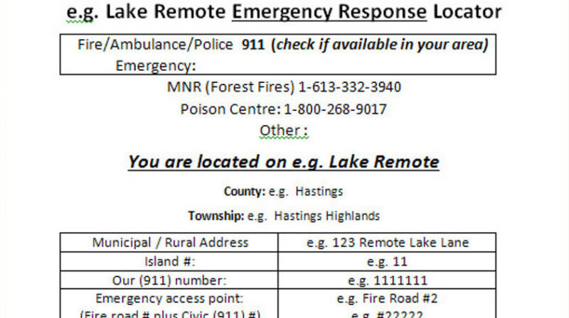 Emergency Preparedness in Remote Areas - FOCA answers Ontario cottage ...